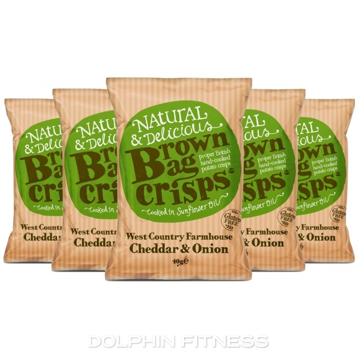 Brown Bag Crisps West Country Farmhouse Cheddar & Onion 20 x 40g
