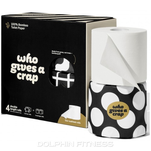 Who Gives A Crap Double Length 100% Bamboo Toilet Paper 4 Pack