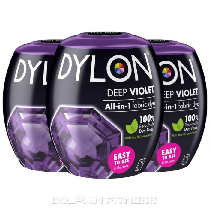 Dylon All-In-1 Fabric Dye (3 x 350g) Deep Violet