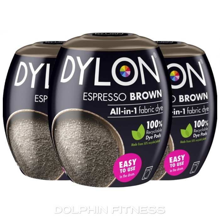 Dylon All-In-1 Fabric Dye (3 x 350g) Espresso Brown