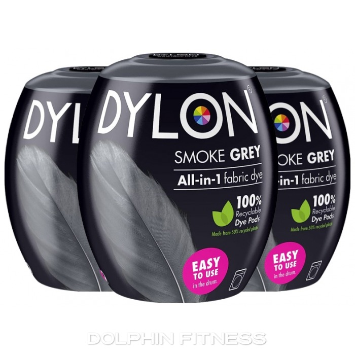 Dylon All-In-1 Fabric Dye (3 x 350g) Smoke Grey