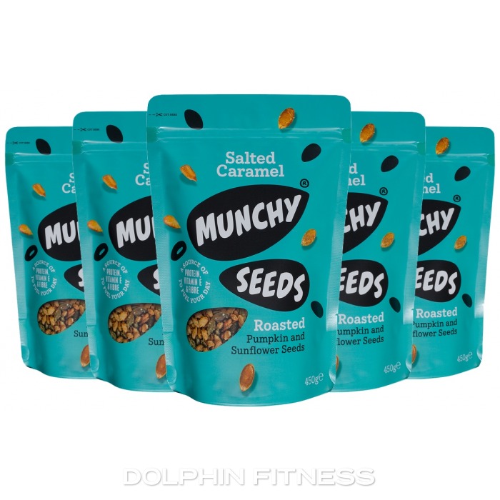 Munchy Seeds Salted Caramel Roasted Pumpkin and Sunflower Seeds 6 x 450g