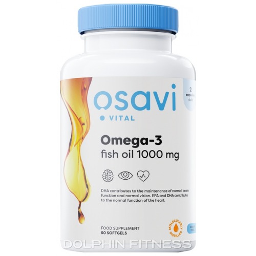 Osavi Omega-3 Fish Oil Molecularly Distilled 1000 mg 60 Softgels