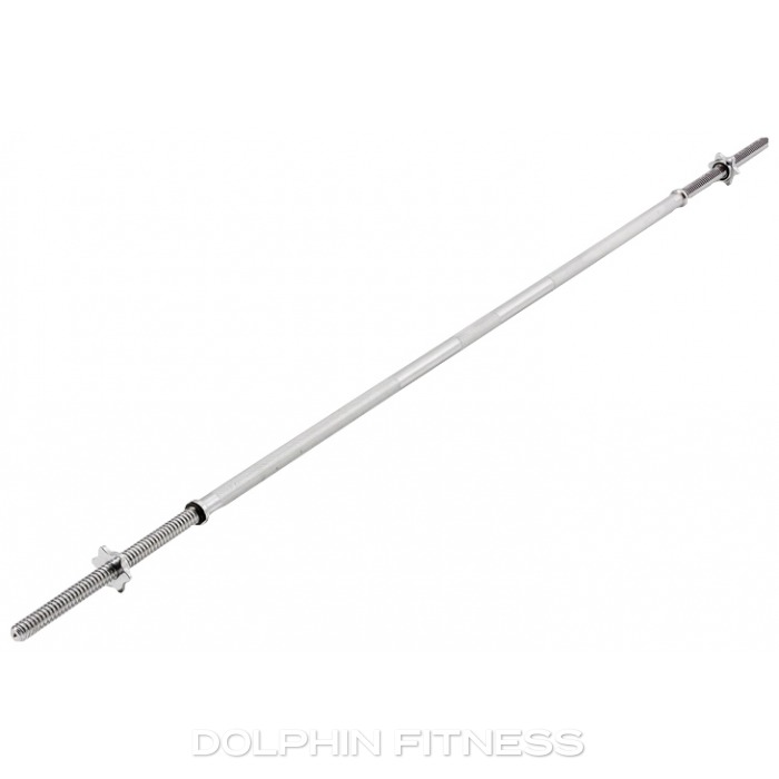 York 80" Standard 1" Spinlock Barbell Bar With Collars
