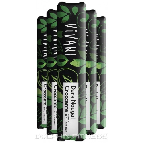 Vivani Dark Nougat Croccante Vegan Chocolate 18 x 35g