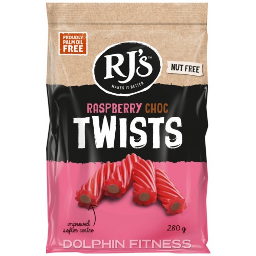 Rj's Raspberry Choc Twists 1 x 280g