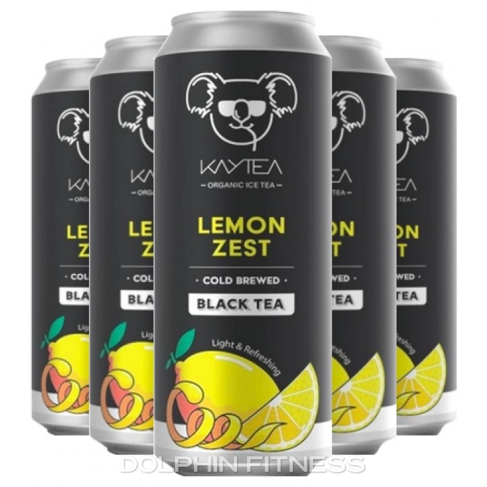 Kaytea Organic Black Tea With Lemon Flavour 12 x 330 ml