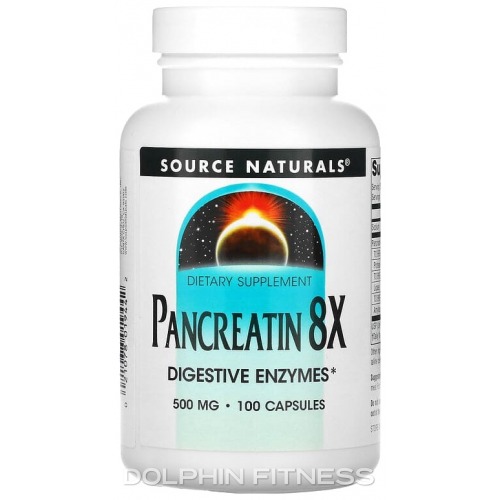 Source Naturals Pancreatin 8X 100 Capsules