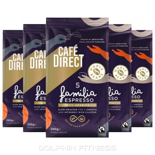 Cafe Direct Familia Espresso Coffee Beans 6 x 200g