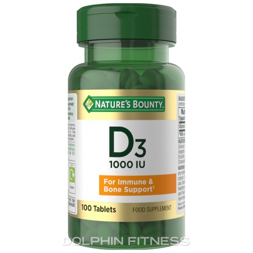Nature's Bounty Vitamin D3 1000 IU 100 Tablets