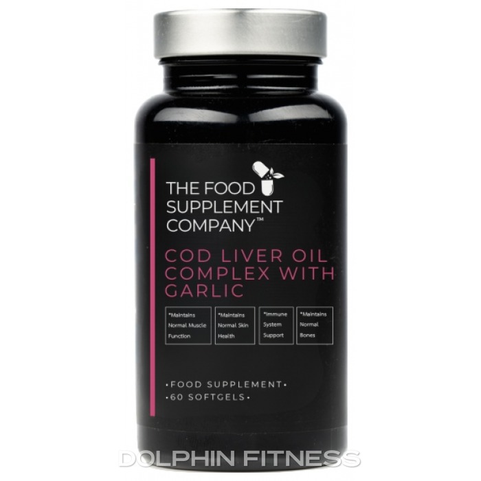 The Food Supplement Company Cod Liver Oil Complex with Garlic 60 Softgels