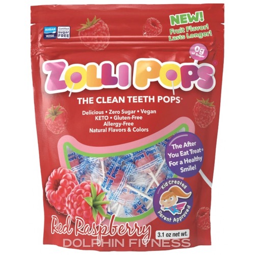 Zolly Candy Zollipops Sugar Free Red Raspberry Lollipops 88g