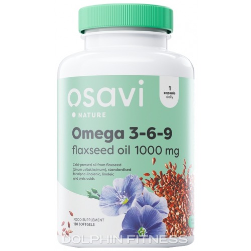 Osavi Omega 3-6-9 Flaxseed Oil 1000 mg 120 Softgels