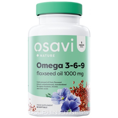 Osavi Omega 3-6-9 Flaxseed Oil 1000 mg 60 Softgels