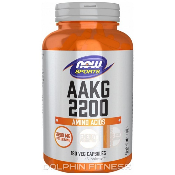 NOW AAKG 2200 180 Veg Capsules