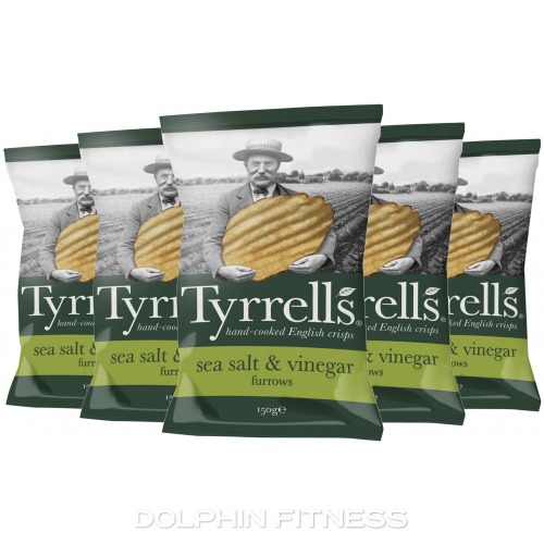 Tyrrells Sea Salt & Vinegar Furrows Crisps 8 x 150g