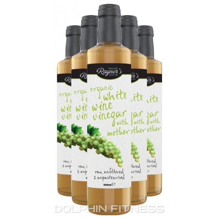 Rayner's Organic White Wine Vinegar with Mother 6 x 500 ml