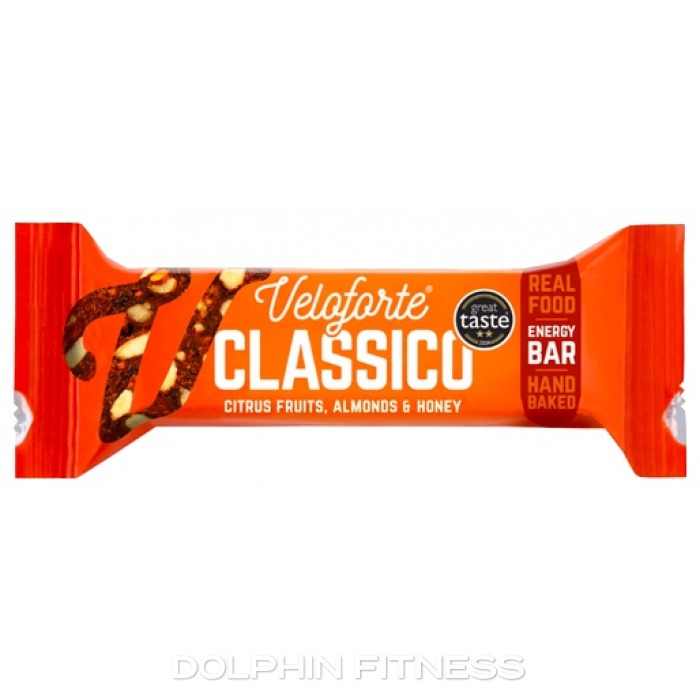 Veloforte Classico Energy Bar (1 x 62g) Citrus Fruits & Almonds & Honey
