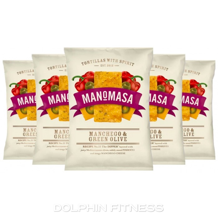 Manomasa Manchego & Green Olive Tortilla Chips 16 x 40g