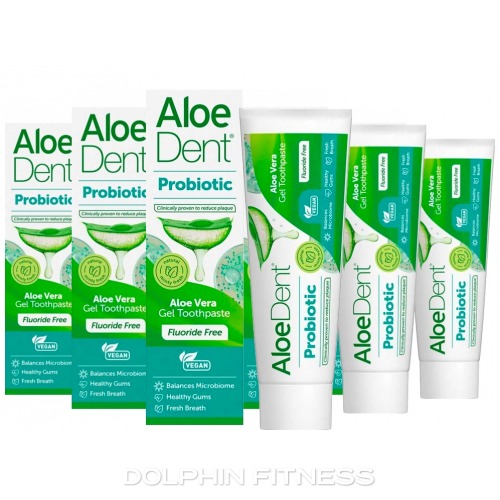 Aloe Dent Probiotic Toothpaste Fluoride Free 6 x 75 ml