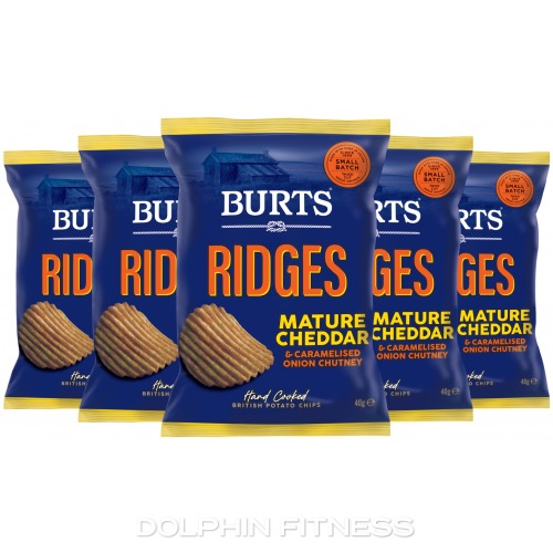 Burts Ridges Mature Cheddar & Caramelised Onion Chutney Potato Chips 20 ...