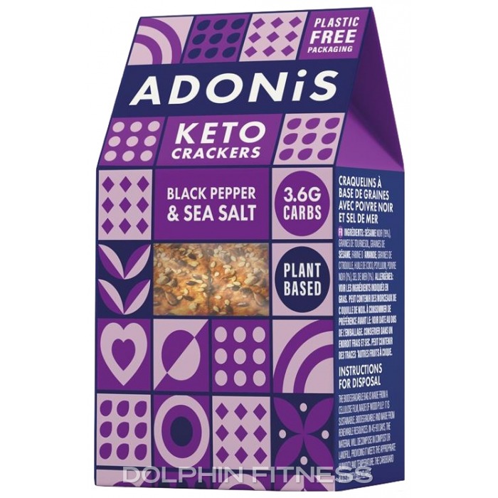 Adonis Black Pepper & Sea Salt Keto Crackers 1 x 60g
