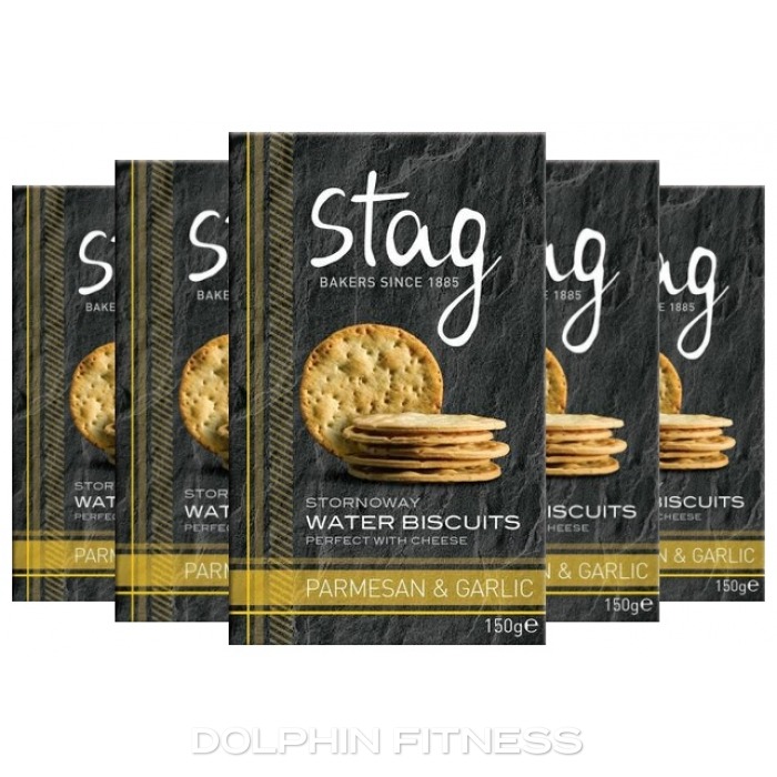 Stag Parmesan & Garlic Stornoway Water Biscuits 12 x 150g