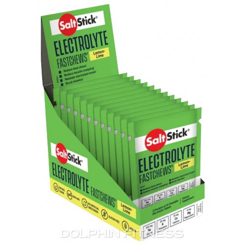 SaltStick Electrolyte Fastchews 12 x 10 Chewables Lemon-Lime