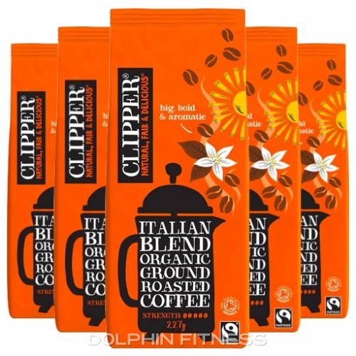 Clipper Italian Blend Organic Ground Roasted Coffee 8 x 227g