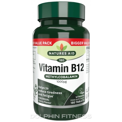 Natures Aid Vitamin B12 Methylcobalamin 1000 ug 180 Tablets