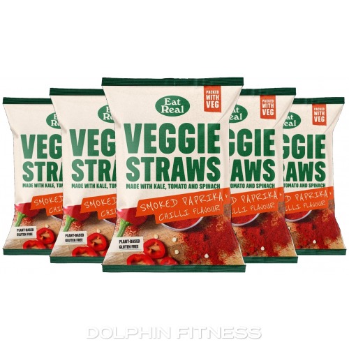 Eat Real Veggie Straws Smoked Paprika & Chilli 10 x 110g