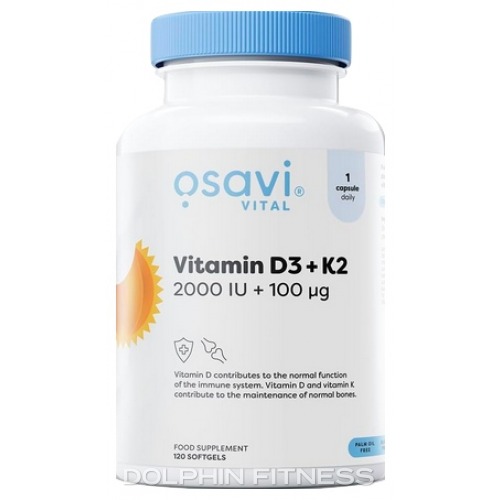 Osavi Vitamin D3 + K2 2000 IU + 100 mcg 120 Softgels