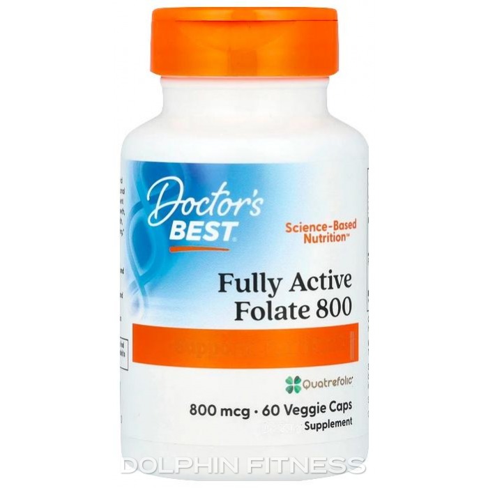 Doctor's Best Fully Active Folate 800 with Quatrefolic 60 Veggie Caps