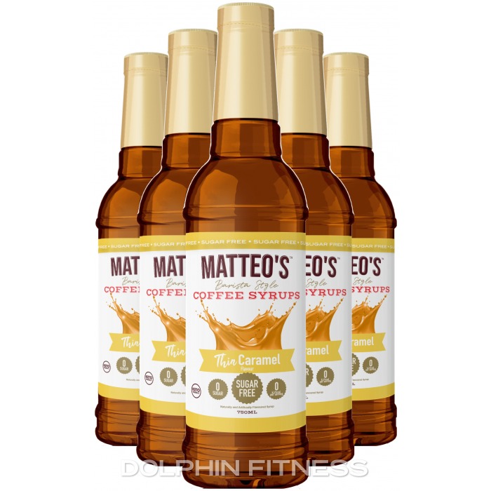 Matteo's Sugar Free Caramel Coffee Syrup 6 x 750 ml