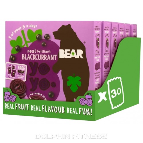 Bear Yoyo's Blackcurrant Fruit Rolls 6 x 5 x 20g