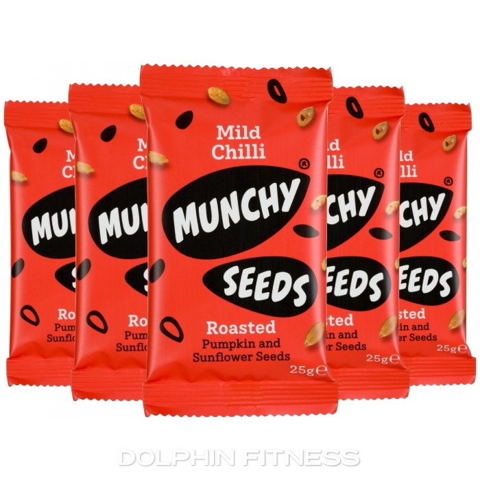 Munchy Seeds Mild Chilli Roasted Pumpkin and Sunflower Seeds 12 x 25g