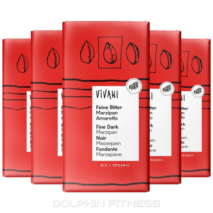 Vivani Fine Dark Marzipan Amaretto 60% Chocolate 10 x 100g