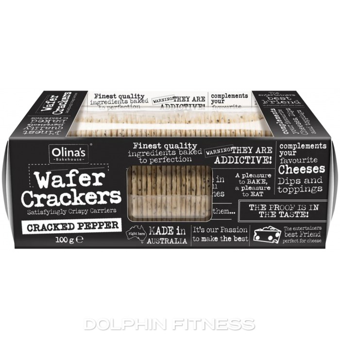 Olina's Bakehouse Wafer Crackers (1 x 100g) Cracked Pepper