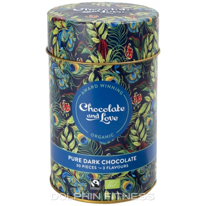 Chocolate and Love Pure Dark Chocolate Tin 1 x 165g