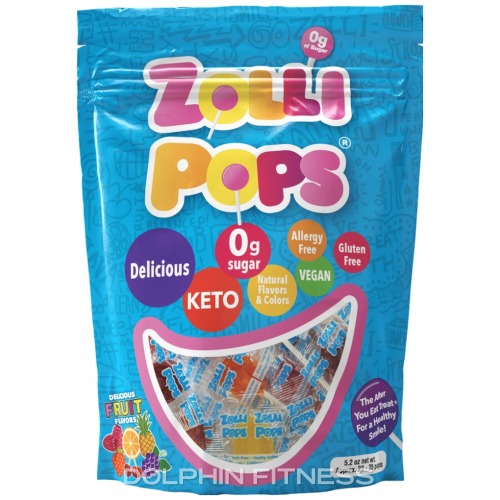 Zolly Candy Zollipops Sugar Free Variety Fruit Lollipops 147g