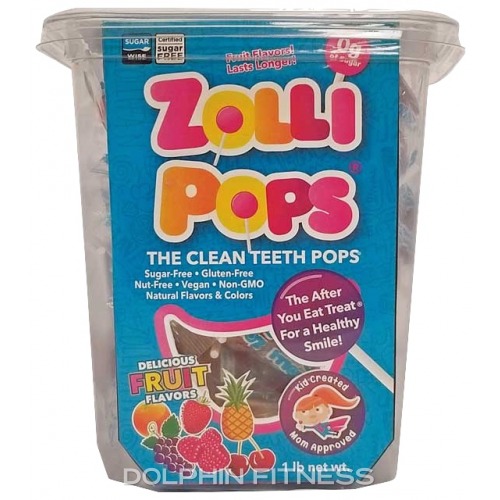 Zolly Candy Zollipops Sugar Free Variety Fruit Lollipops 454g