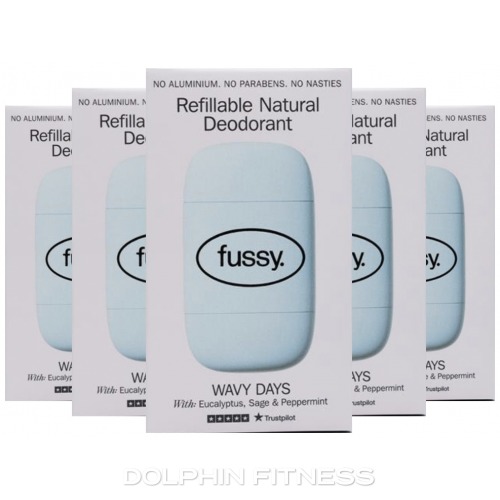 Fussy Refillable Natural Deodorant (12 x 40g) Wavy Days