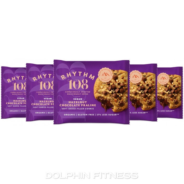 Rhythm 108 Hazelnut Chocolate Praline Soft-Baked Filled Cookie 12 x 50g