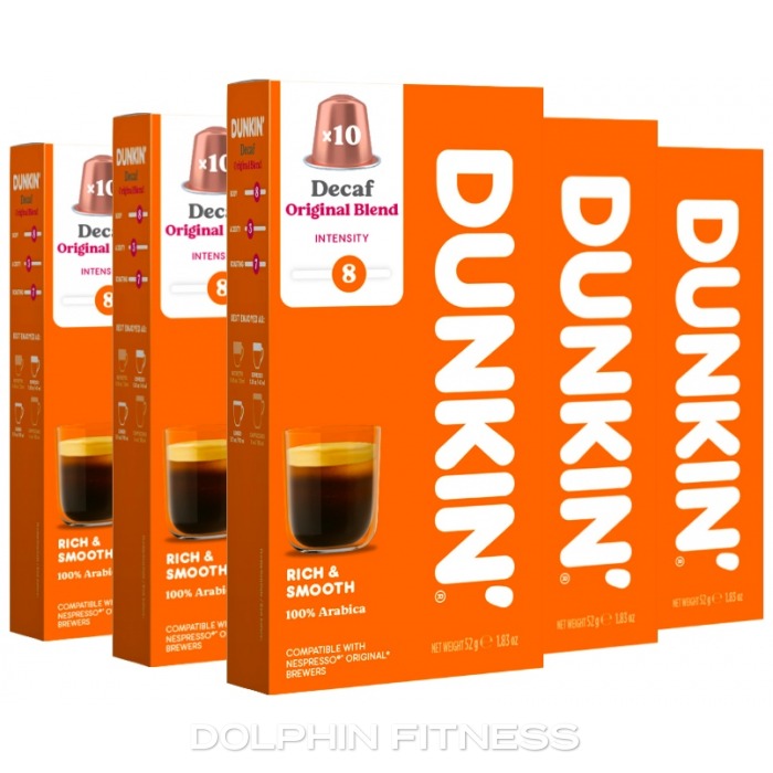Dunkin' Nespresso Compatible Capsules Decaf 10 x 10 Pods