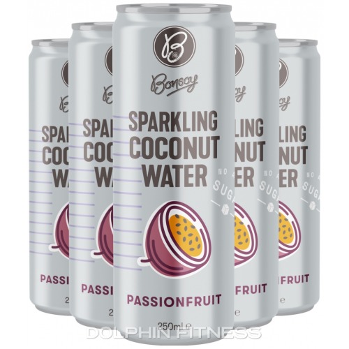 Bonsoy Sparkling Coconut Water (12 x 250 ml) Passion Fruit Juice