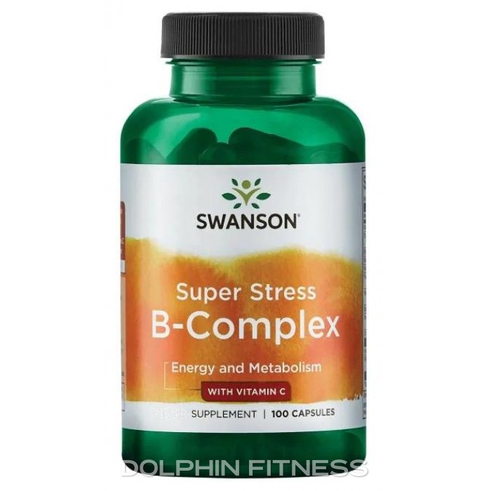 Swanson Super Stress B-Complex with Vitamin C 100 Capsules