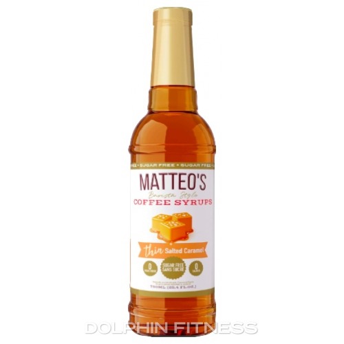 Matteo's Sugar Free Thin Salted Caramel Coffee Syrup 1 x 750 ml