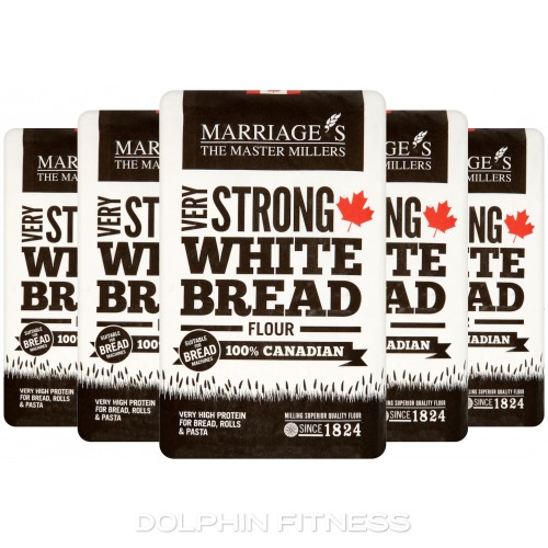 Marriages Millers Very Strong White Bread Flour 100% Canadian 5 x 1.5 kg