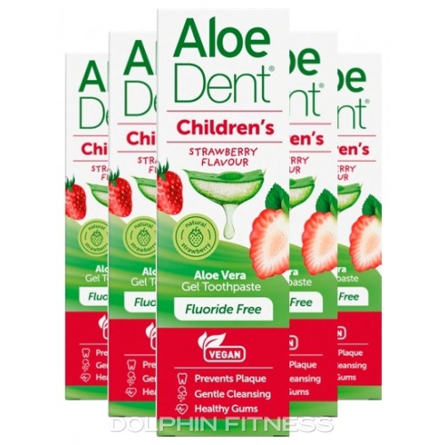 Aloe Dent Childrens Aloe Vera Fluoride Free Toothpaste 6 x 50 ml