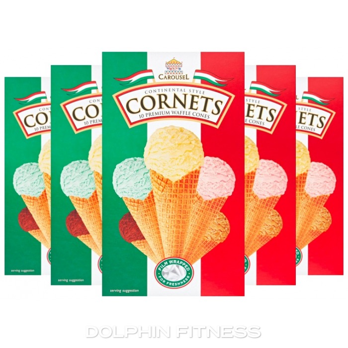 Carousel Cornets 10 Premium Waffle Cones 6 x 110g